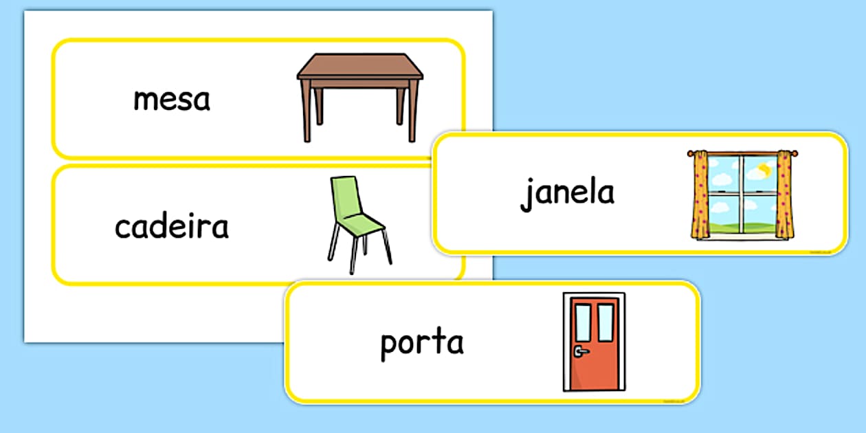 Classroom Furniture labels Portuguese (teacher made)