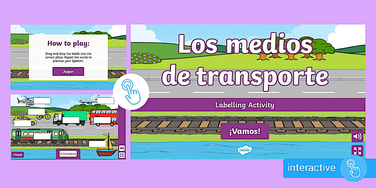 Spanish: Transport Interactive Labelling Game (teacher made)