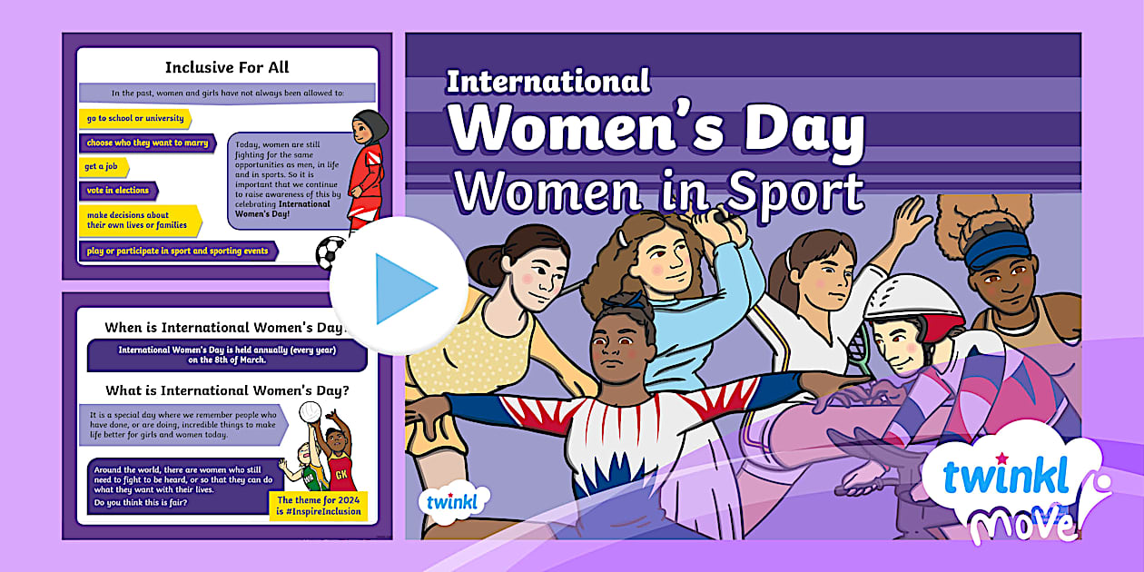 Women In Sport I International Women's Day PPT I KS1 PE