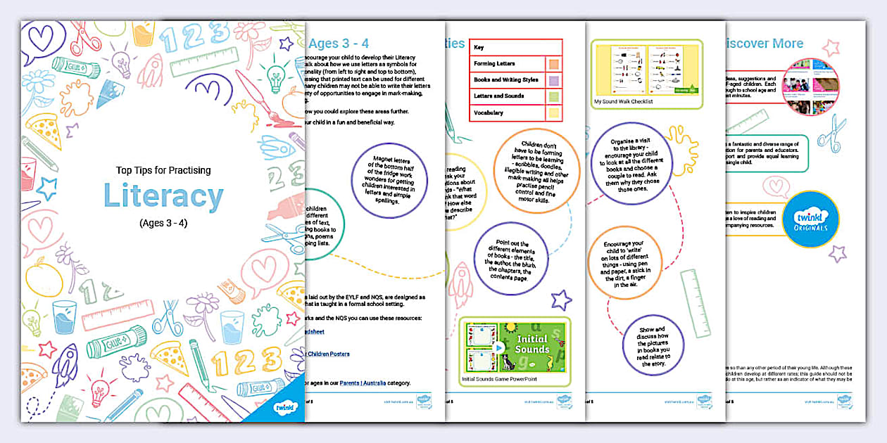 Top Tips for Practising Literacy (Ages 3 - 4) (Teacher-Made)