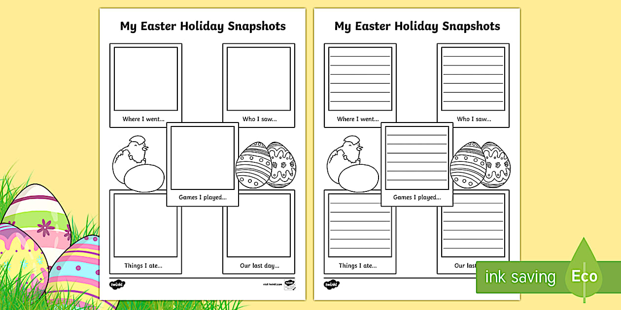 Easter Holiday Writing Activity - KS2 (teacher made)