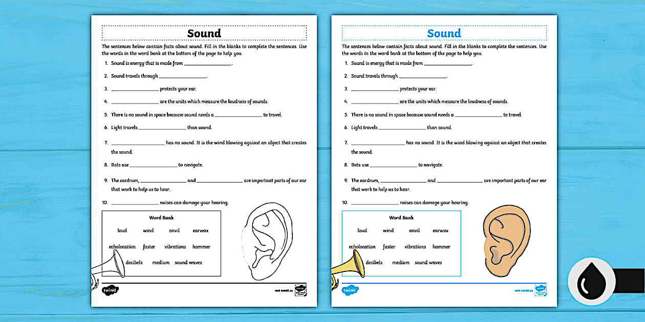 Science of Sound Cloze Activity (l'enseignant a fait)