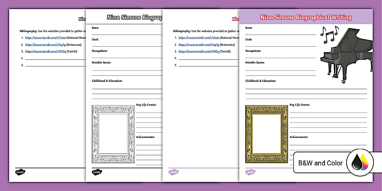 Nina Simone Accomplishments | 3rd Grade Resource | Twinkl US