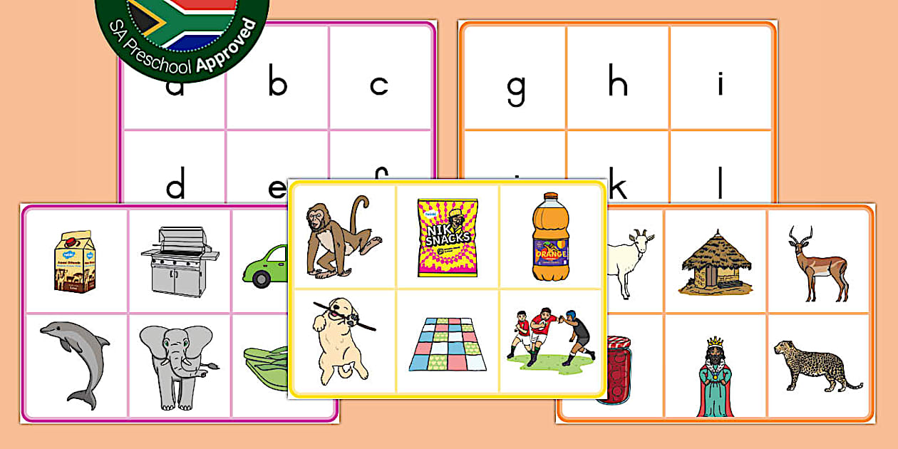 Preschool Initial Sound Bingo Game | Foundation Phase | CAPS