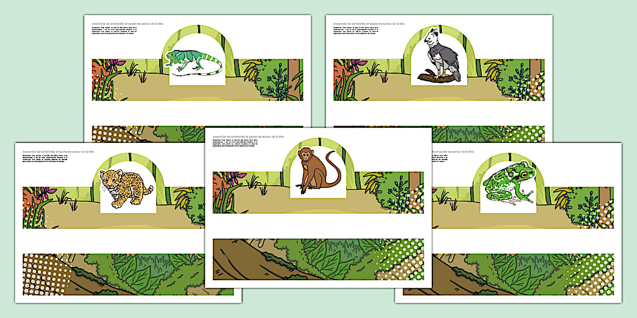 Bandeaux : Jeu de rôle des animaux de la jungle - Twinkl