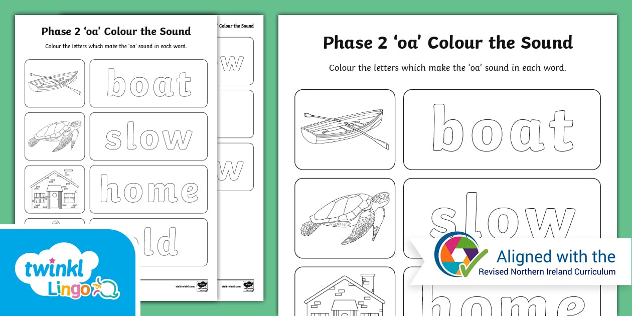 Linguistic Phonics Phase 2 ‘oa’ - Colour the Sound