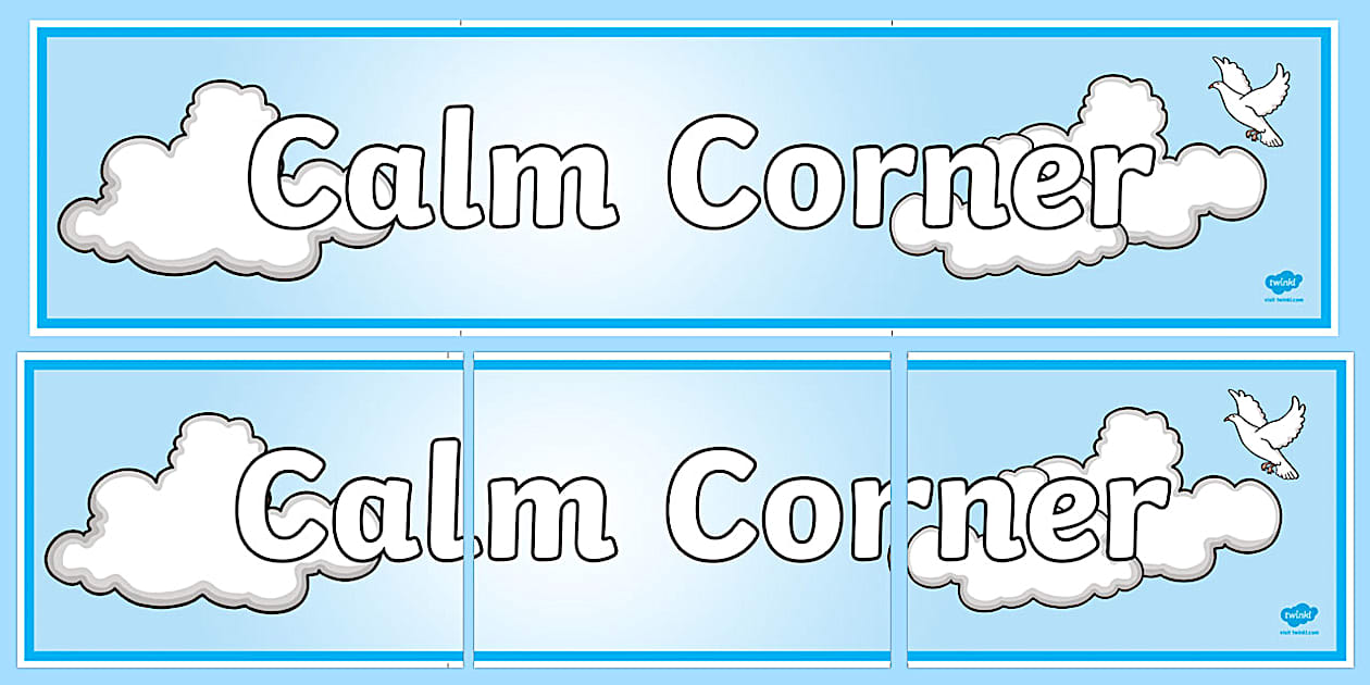 Dyslexic Calm Corner Display Banner (teacher made) - Twinkl