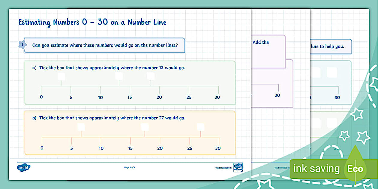 👉 Ordering And Estimating Numbers 0 30 On A Number Line