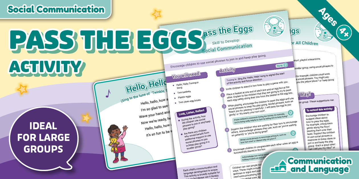 EYFS Communication and Language Activity: Social Phrases