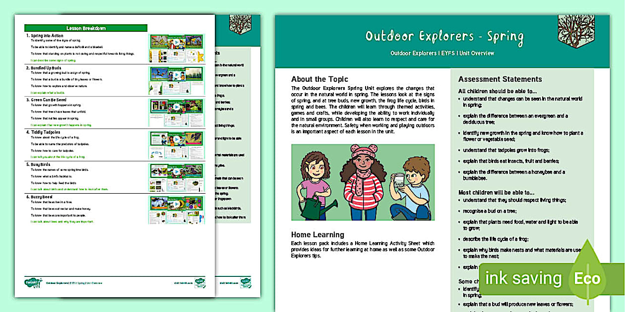 EYFS Spring Outdoor Topic | Outdoor Explorers | Twinkl