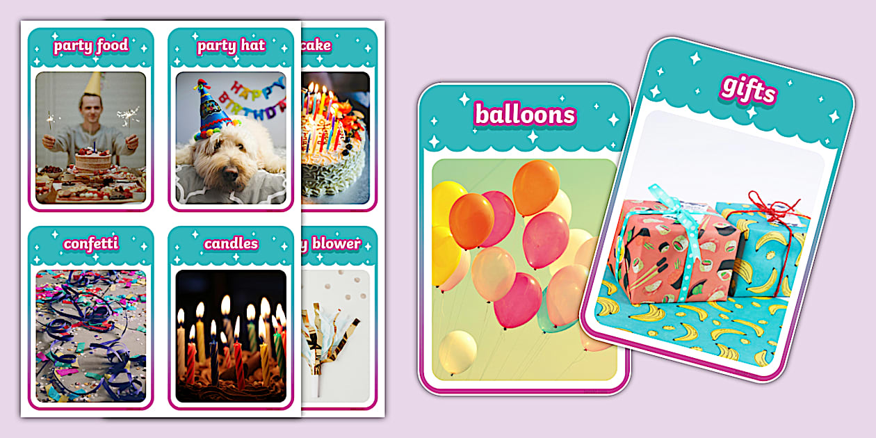 Birthday Photo Flashcards (teacher made) - Twinkl