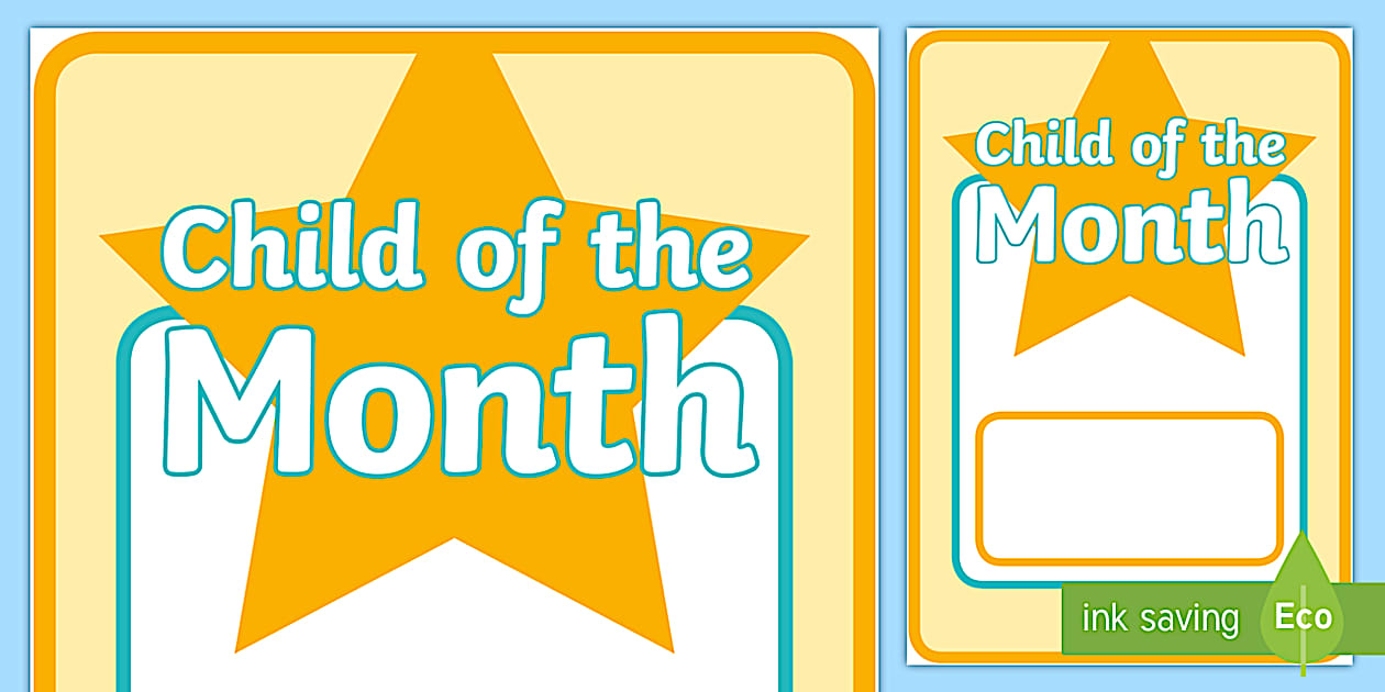 Editable Child of the Month Display Poster (Lehrer gemacht)