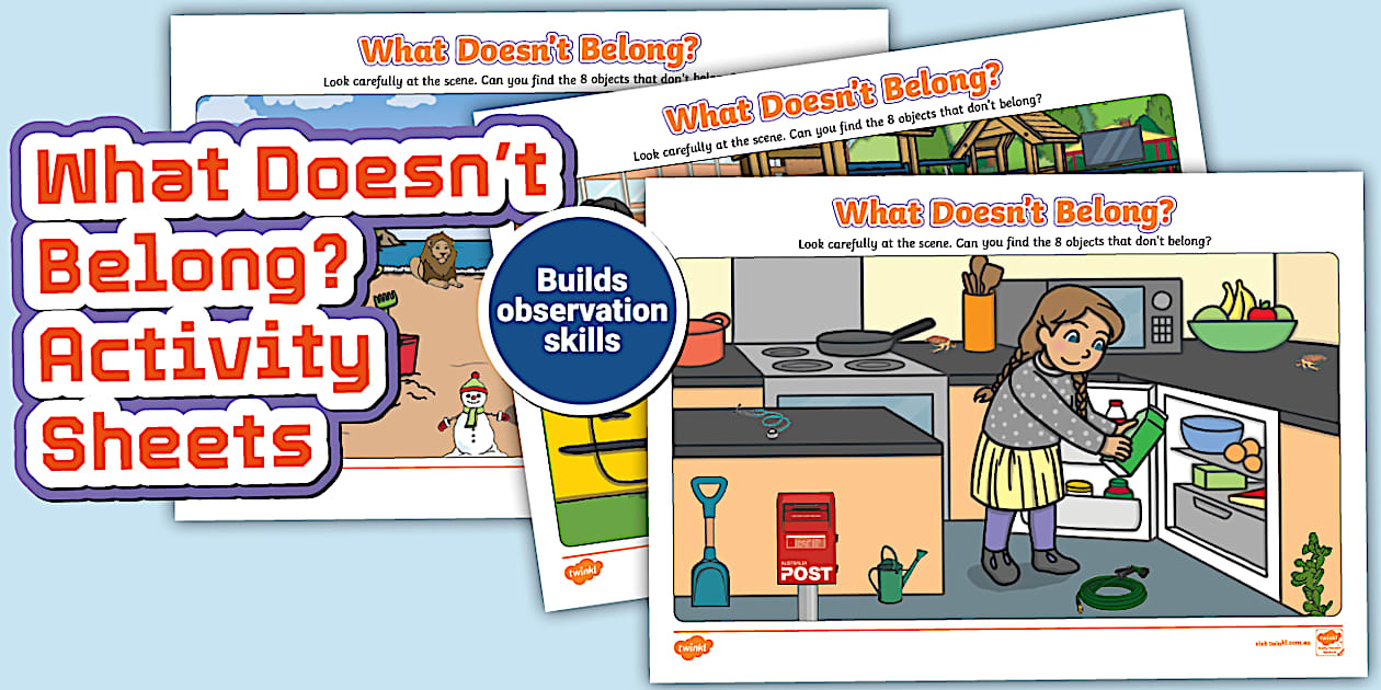 What Doesn't Belong? Activity Sheets