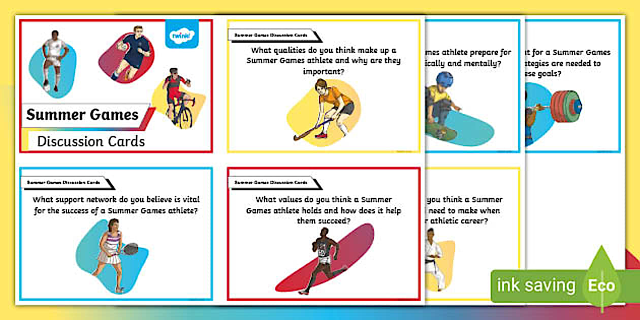 Summer Games Discussion Cards (teacher made) - Twinkl