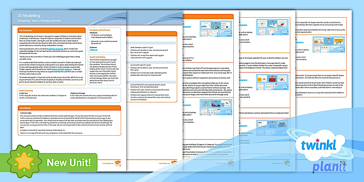Computing: 3D Modelling: Year 6 Planning Overview - PlanIt
