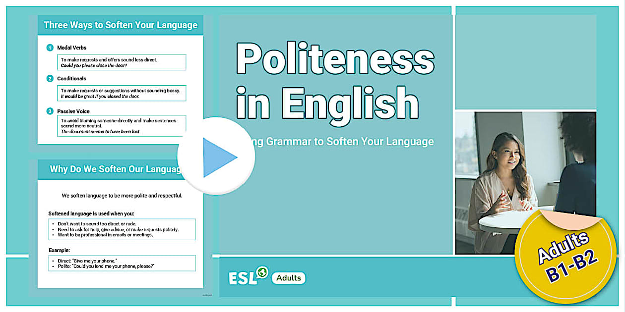 Politeness in English ESL Twinkl (Teacher-Made) - Twinkl