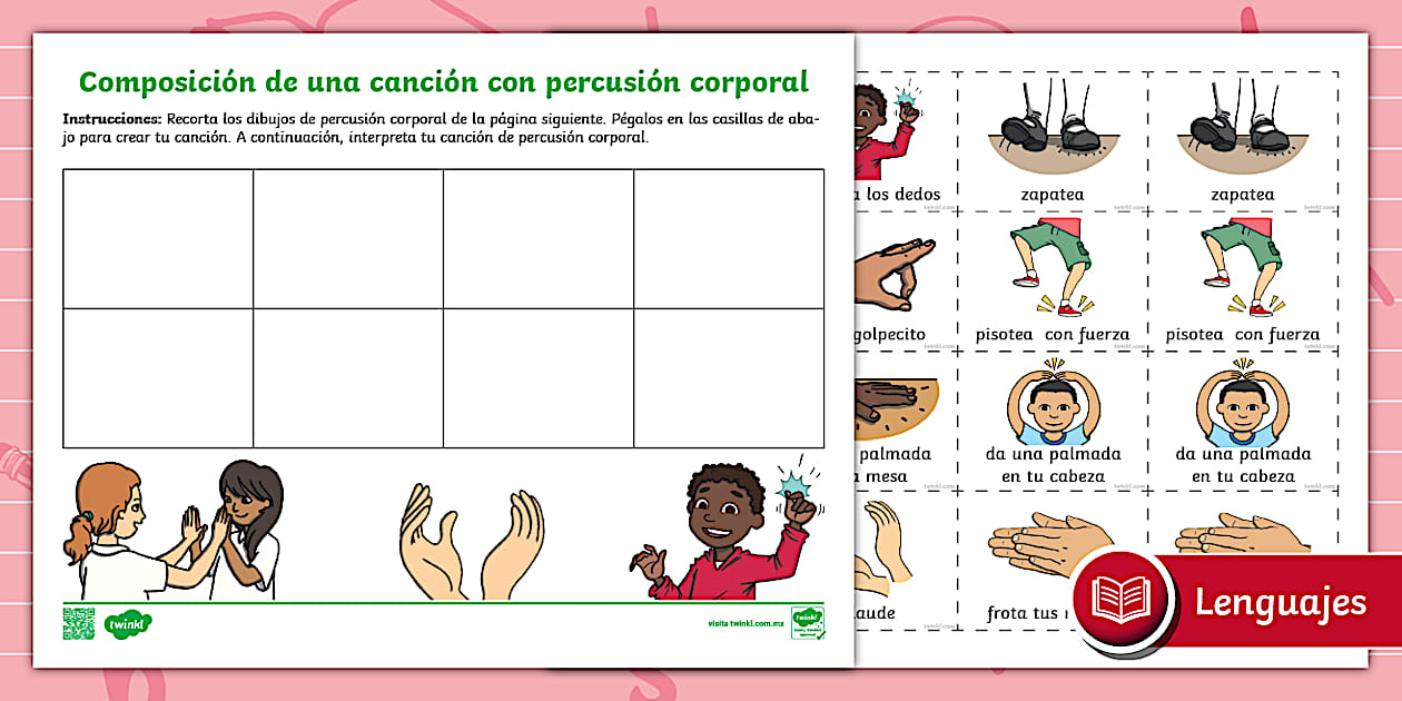 Percusión corporal - canción (creat de profesori) - Twinkl