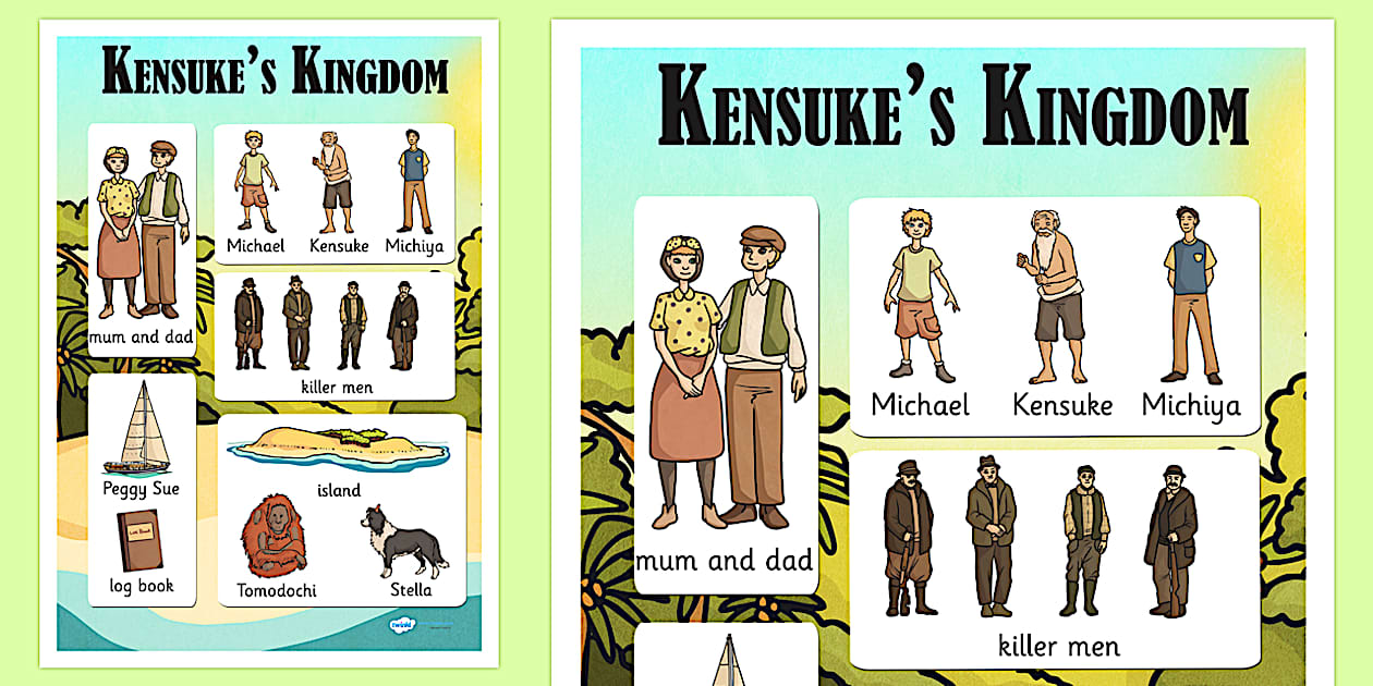 Kensuke's Kingdom Vocabulary Mat (teacher made) - Twinkl