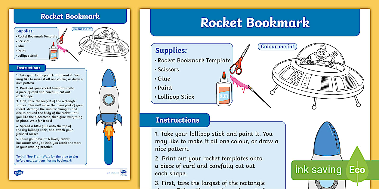 Out Of This World Rocket Bookmark Craft | Twinkl | KS1