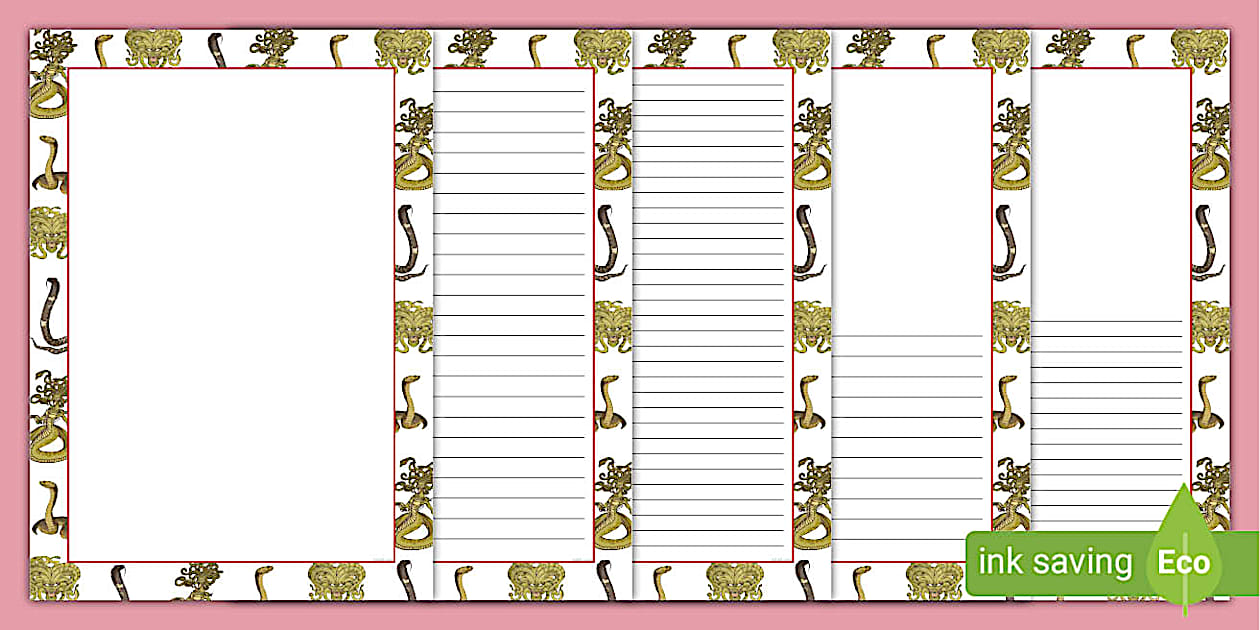 Medusa Page Borders - KS2 - English (Teacher-Made) - Twinkl