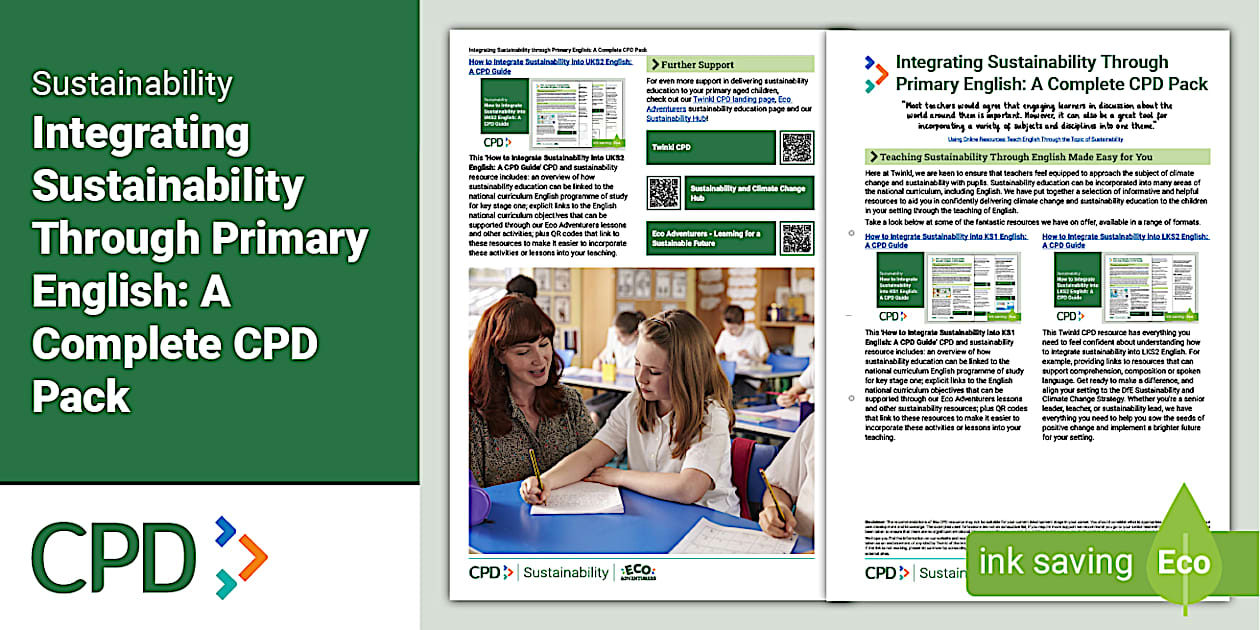 Integrating Sustainability Through Primary English: A Complete CPD Pack