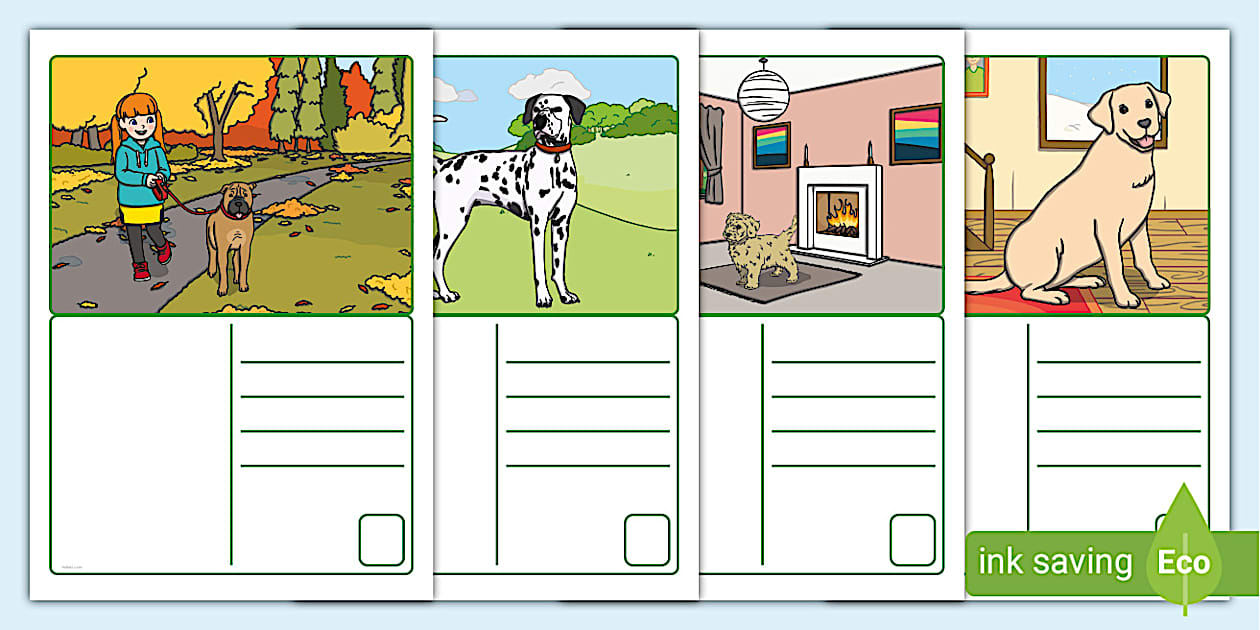 Dog Themed Postcards (professor feito) - Twinkl