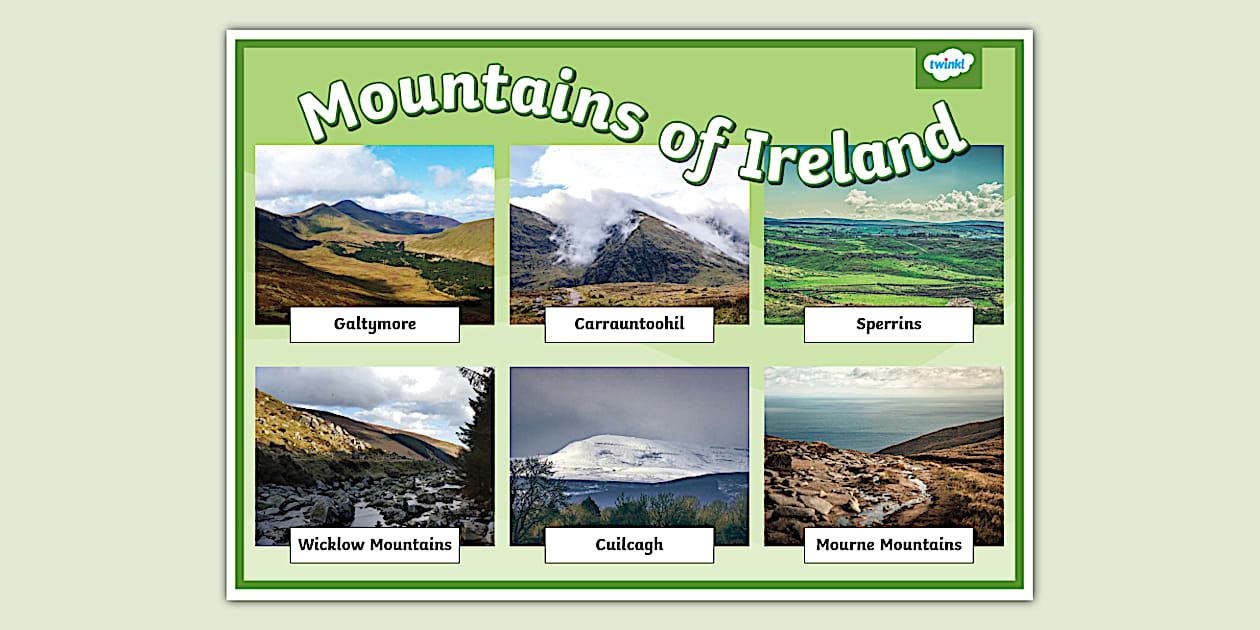 Mountains of Ireland Photo Display Poster (teacher made)