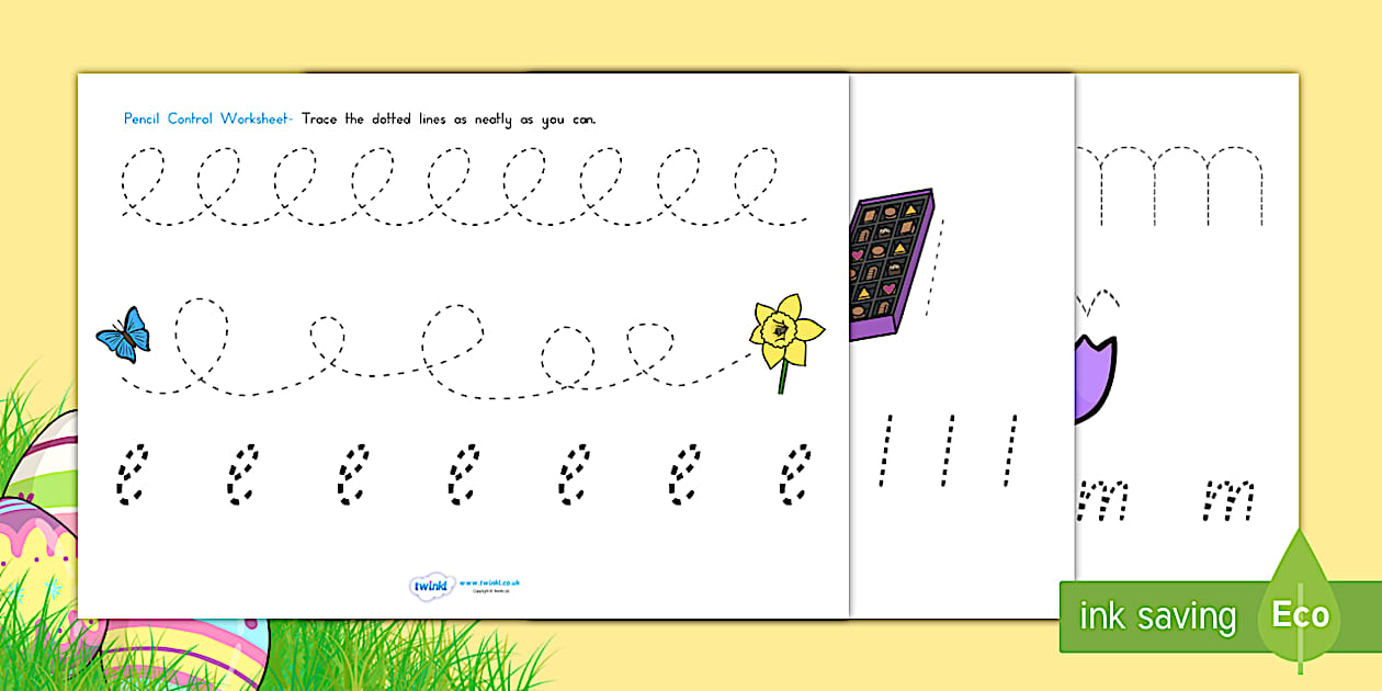 TAS Easter Pencil Control Worksheets (teacher made) - Twinkl