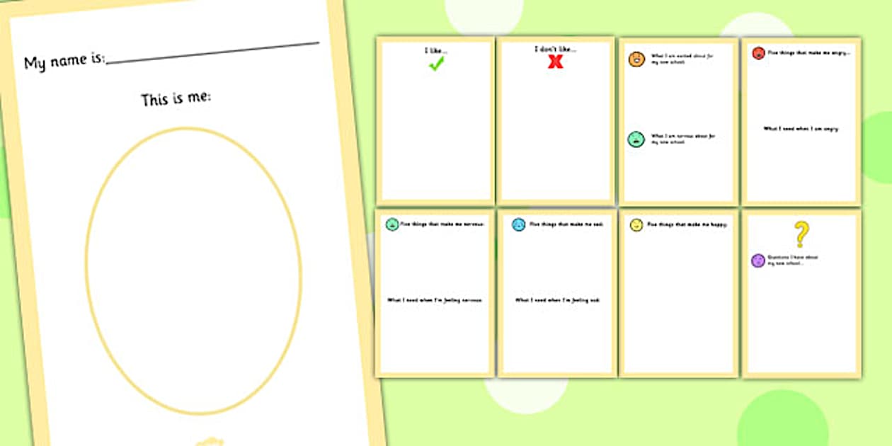 Editable SEN Transition to Secondary School All About Me 2