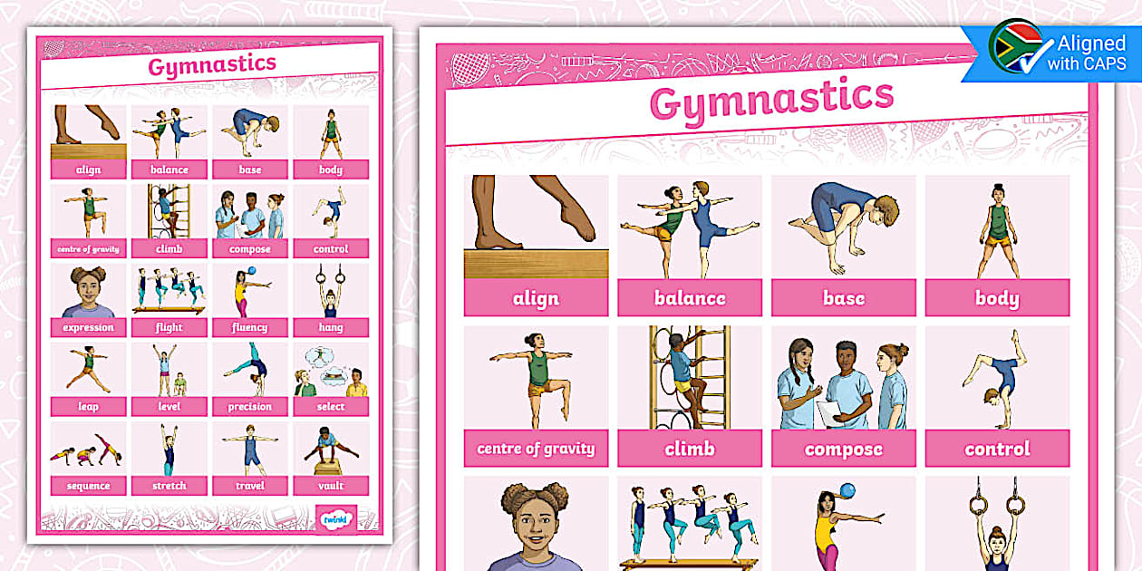 Grade 5 Term 3 Physical Education Gymnastics Word Grid