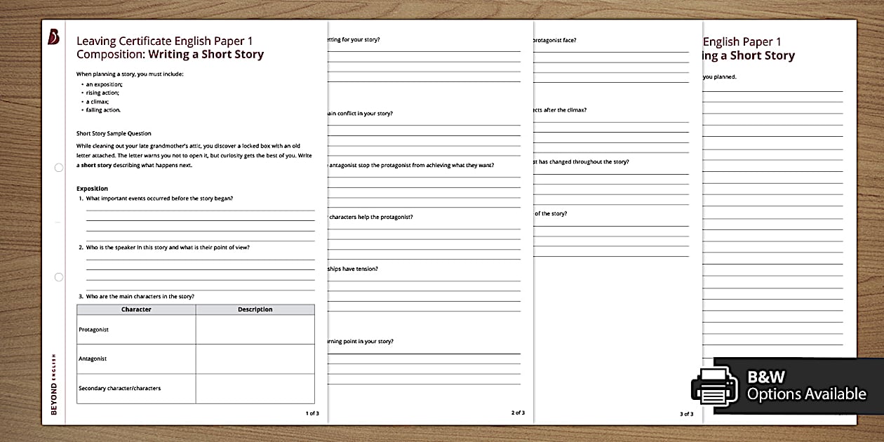 Leaving Certificate English Paper 1 Composition: Writing a Short Story