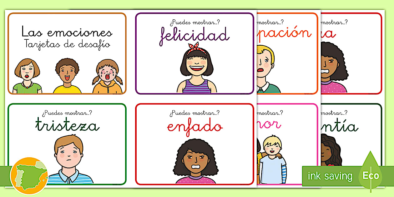 Tarjetas de desafío: Las emociones (teacher made) - Twinkl