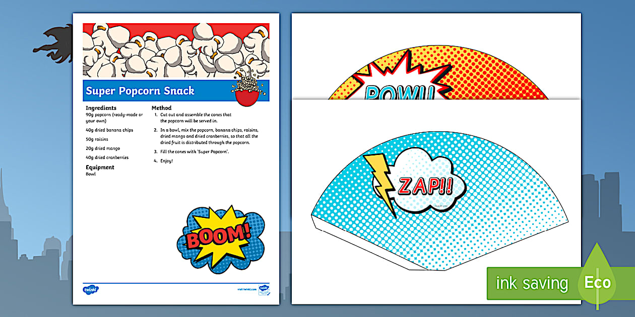 Super Popcorn Snack Recipe (teacher made) - Twinkl