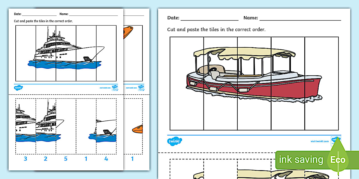 Water Transport in Qatar Puzzle Strip Activity - Twinkl