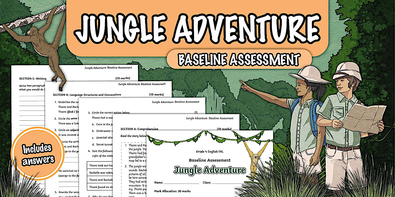 Grade 4 English FAL: Jungle Baseline Assessment (CAPS)