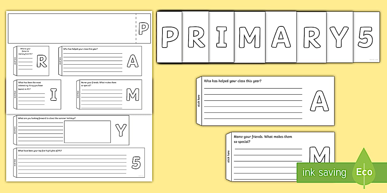 Editable Primary 5 Write-Up Booklet (teacher made) - Twinkl