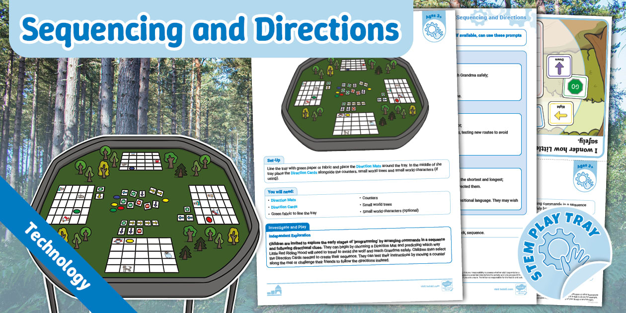 STEM Investigate and Play Tray: Sequencing and Directions