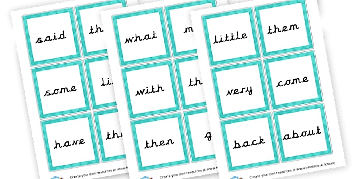 High Frequency Flashcards - Primary Resources (teacher made)