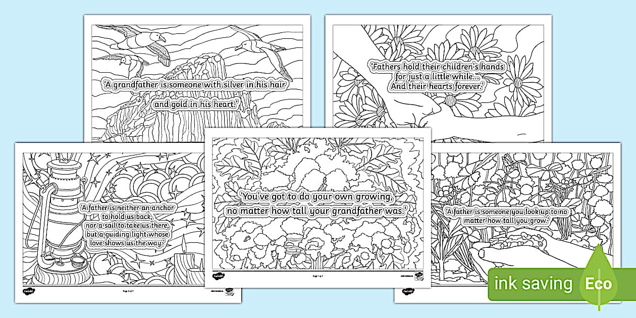 Father's Day (Mindfulness Colouring) (teacher made) - Twinkl