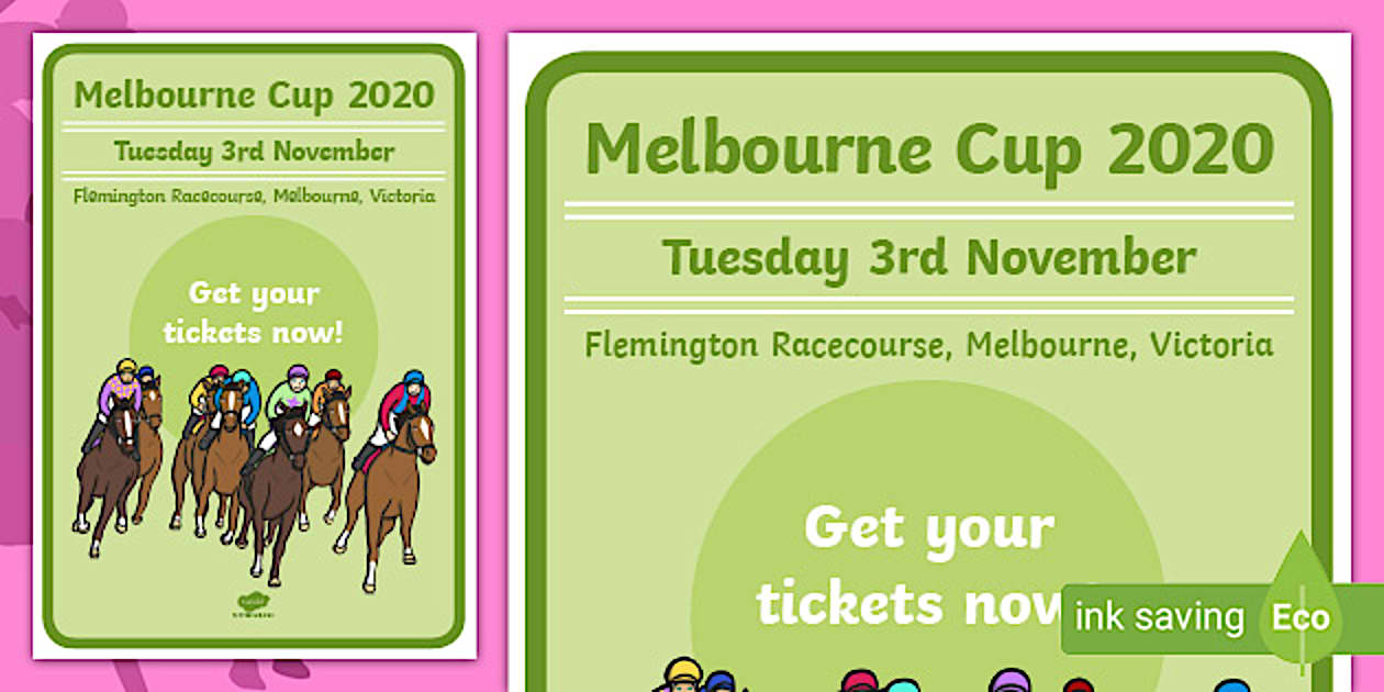 The Melbourne Cup Poster Green (teacher made) - Twinkl