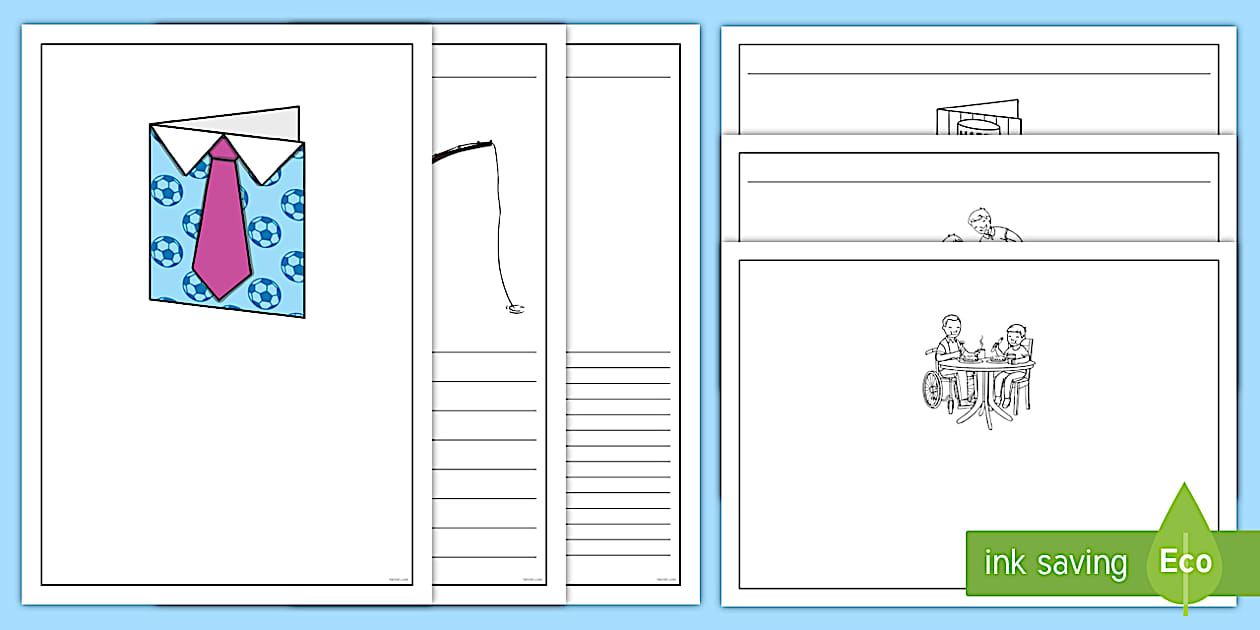 Father's Day Writing Frames Pack (Hecho por educadores)