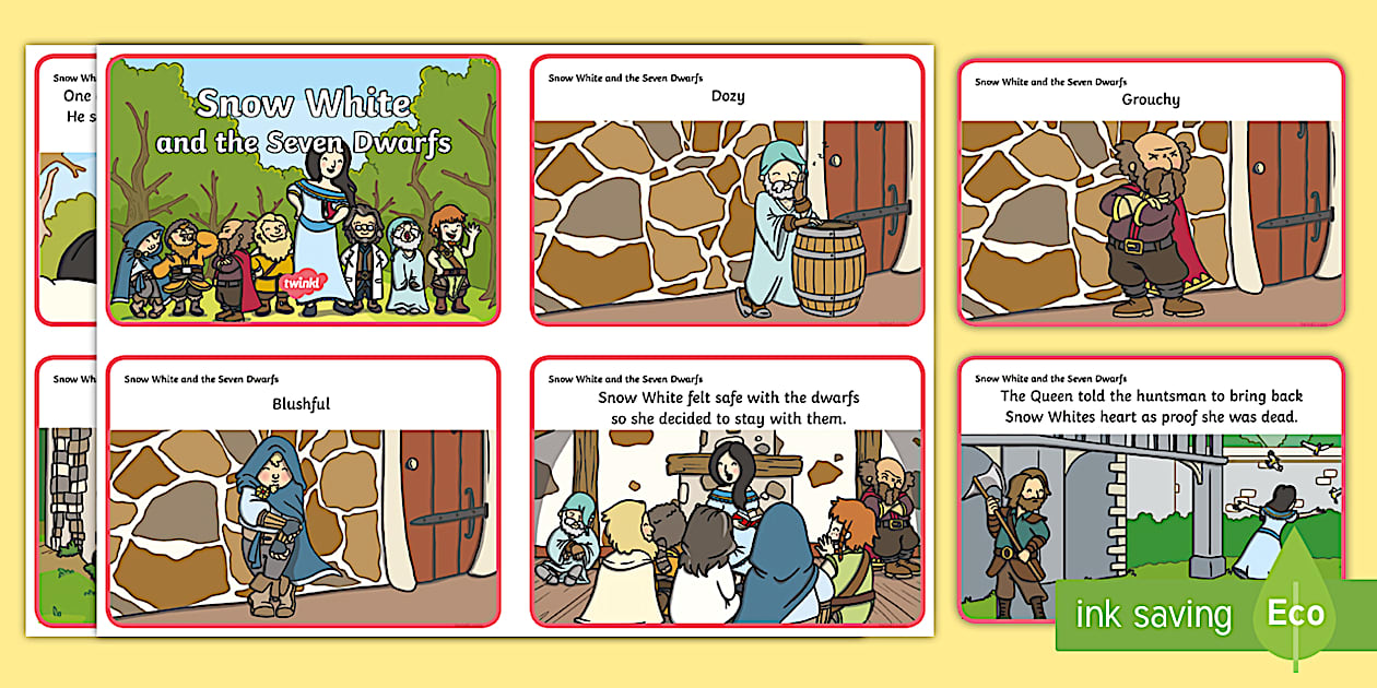 Snow White Sequencing Activity | Ordering Flashcards