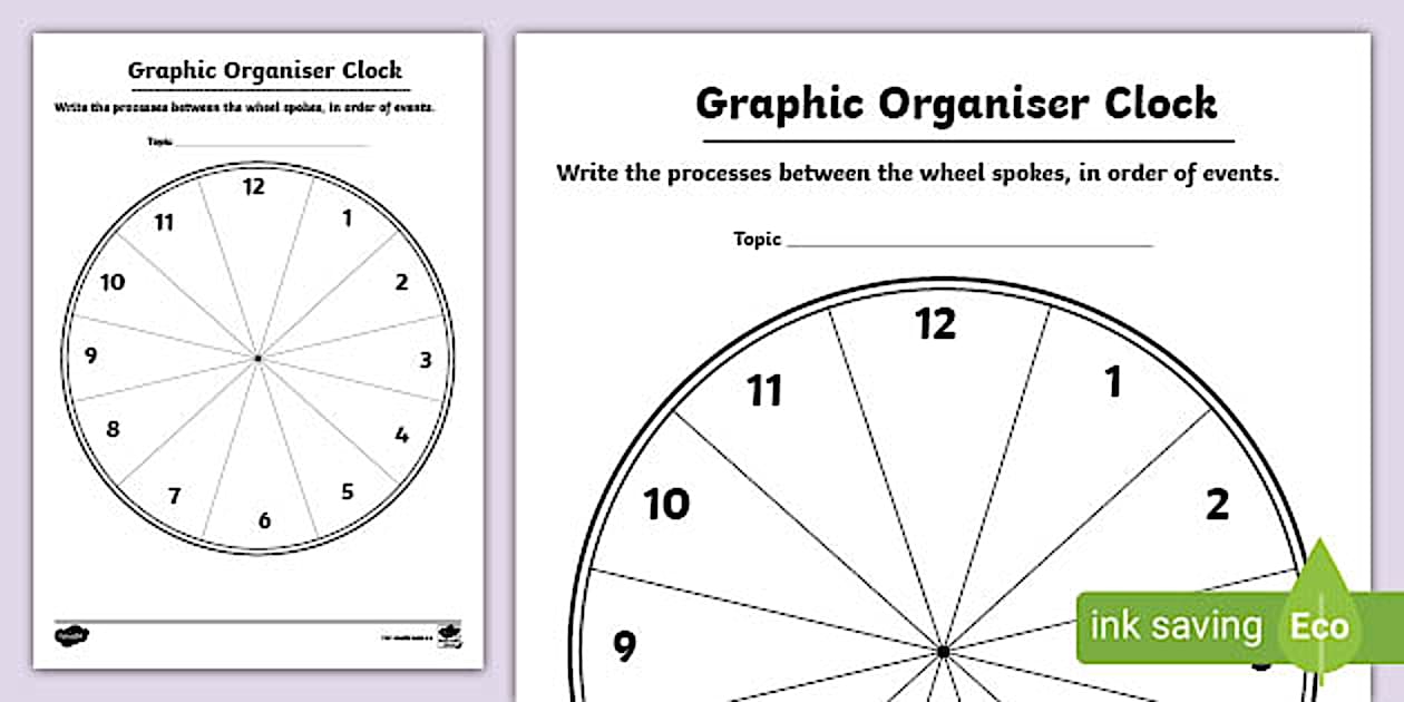 Graphic Organiser Clock - Twinkl
