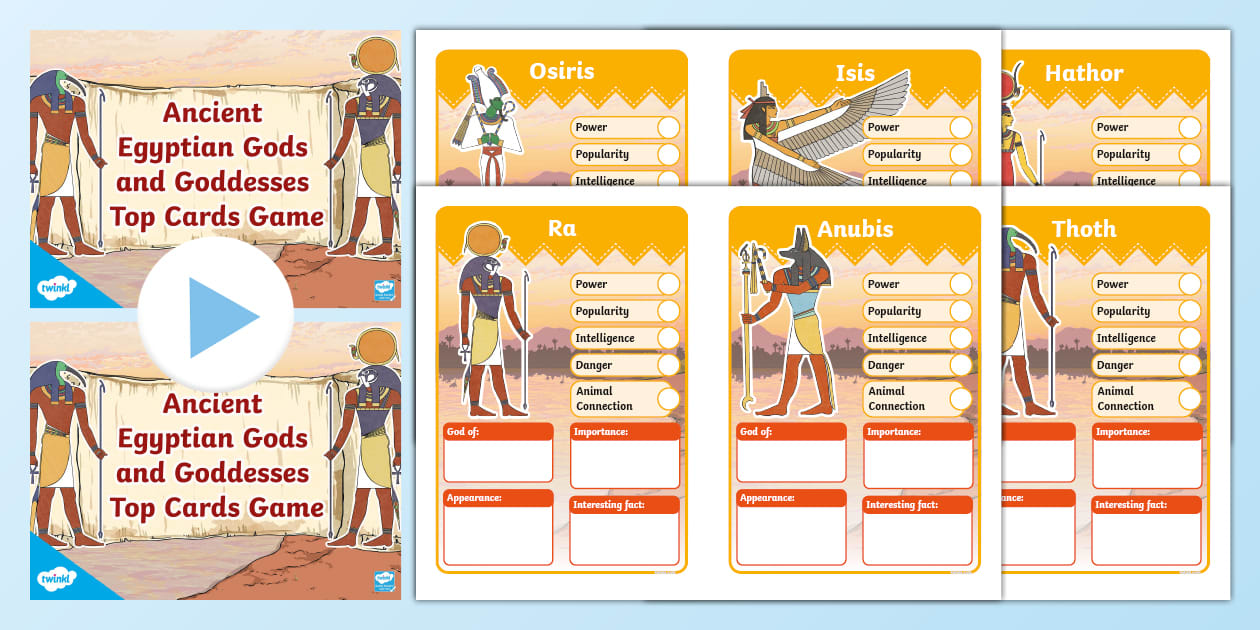 * NEW * Ancient Egyptian Gods and Goddesses Top Cards Teaching Pack