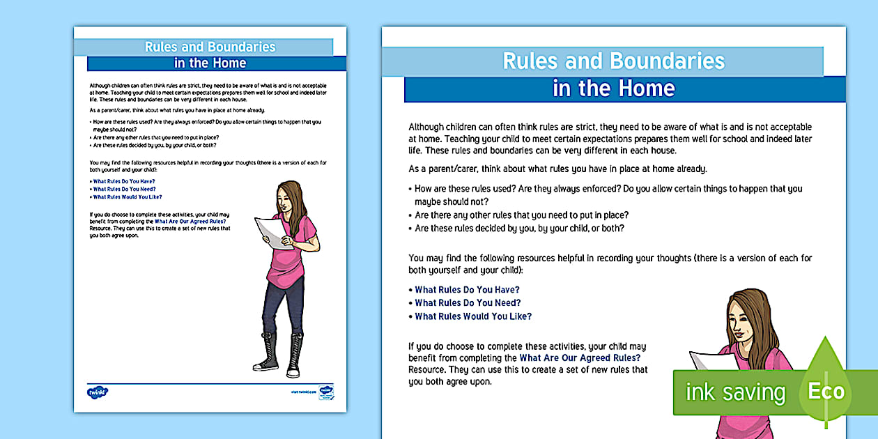 Rules and Boundaries Adult Guidance (Teacher-Made) - Twinkl