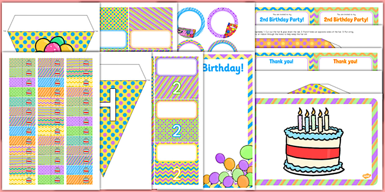 2nd Birthday Party Pack (teacher made) - Twinkl