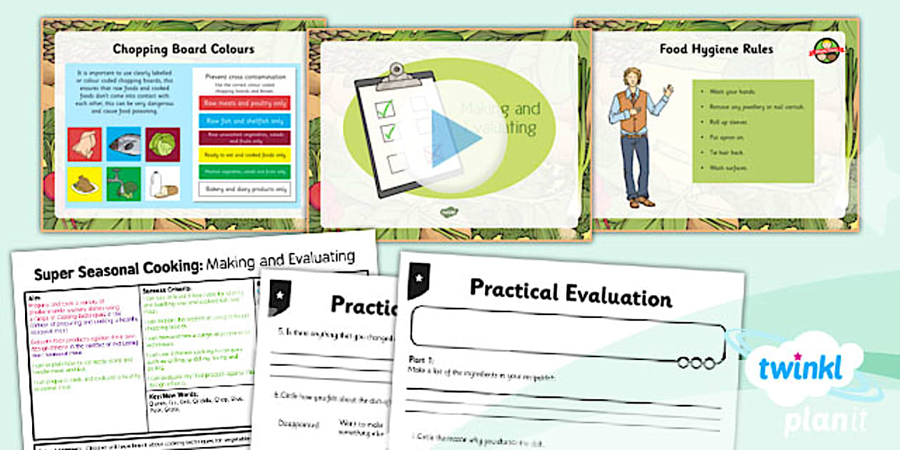 D&T: Super Seasonal Cooking: Making and Evaluating UKS2 Lesson Pack 6