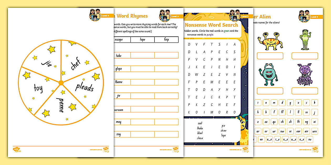Twinkl Phonics Independent Activity Pack 1 - Level 5