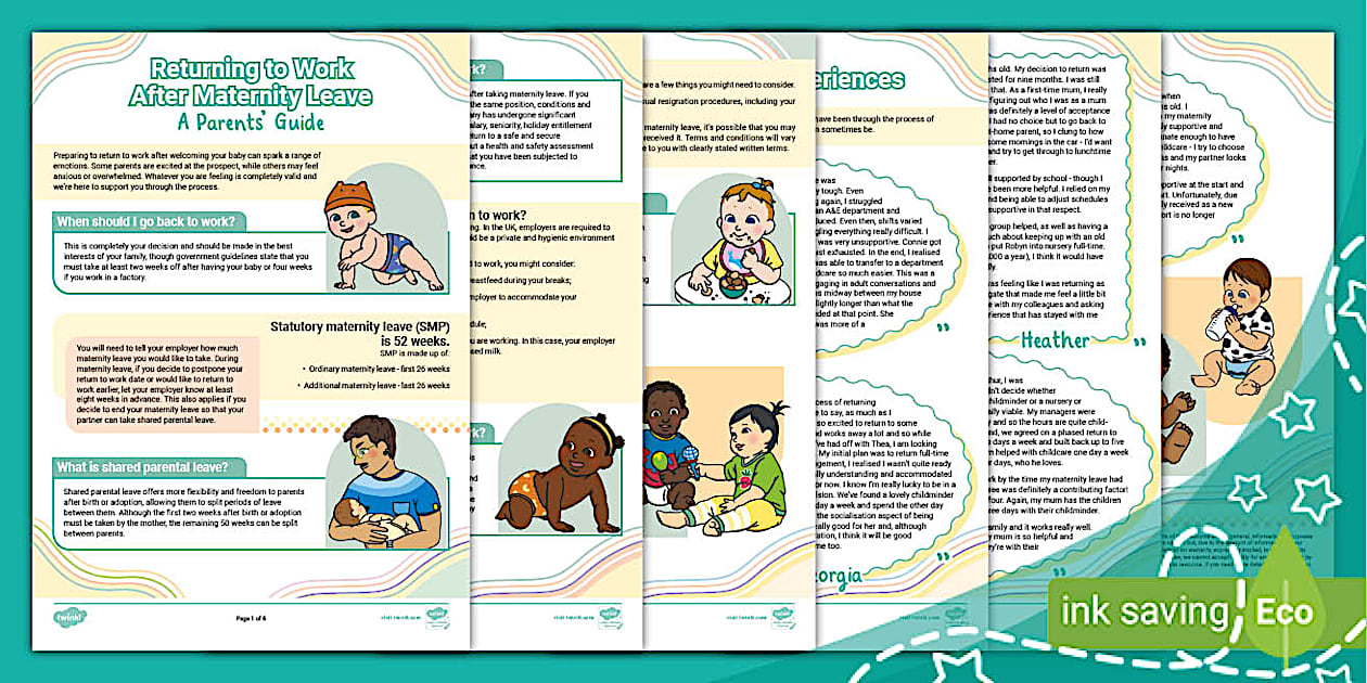 Returning to Work After Maternity Leave - A Parents' Guide