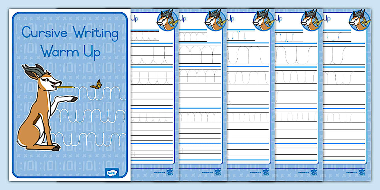 Cursive Writing Warm Up Booklet (teacher made) - Twinkl